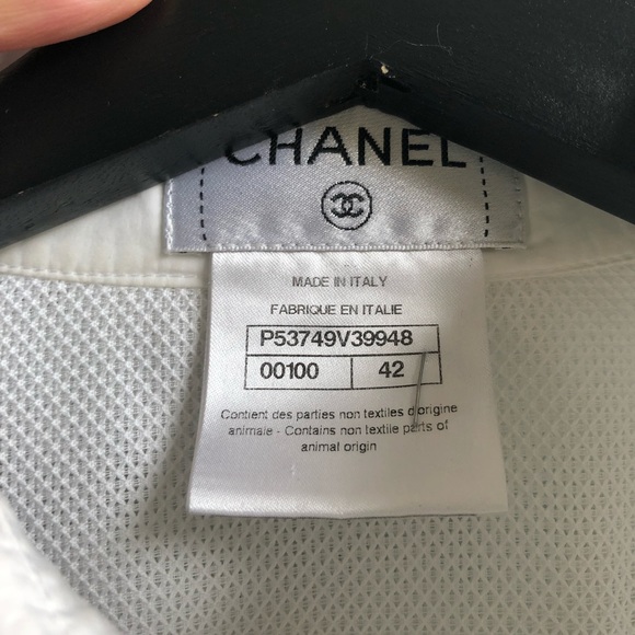 CHANEL | Tops | Chanel White Button Up | Poshmark